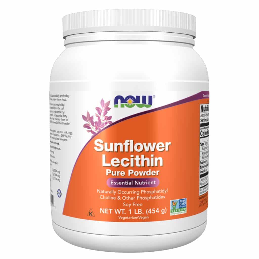 Sunflower lecithin powder 454g - Now Foods - lootuskauppa.fi